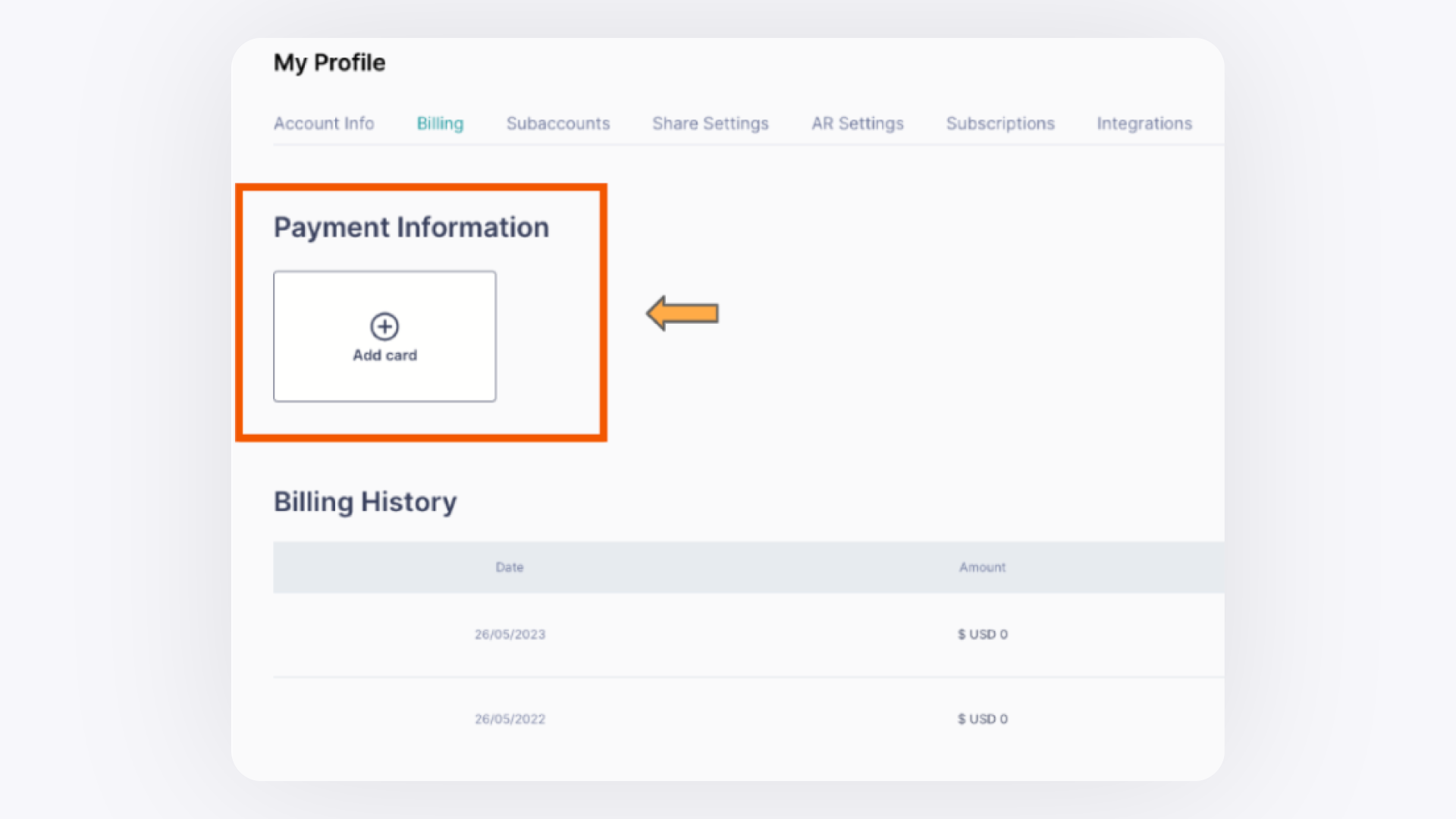 Adding Payment Details